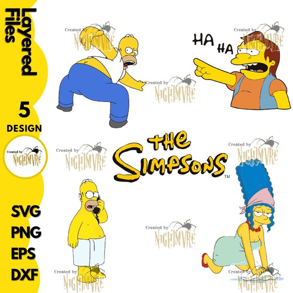 Simpsons Characters Svg - Etsy