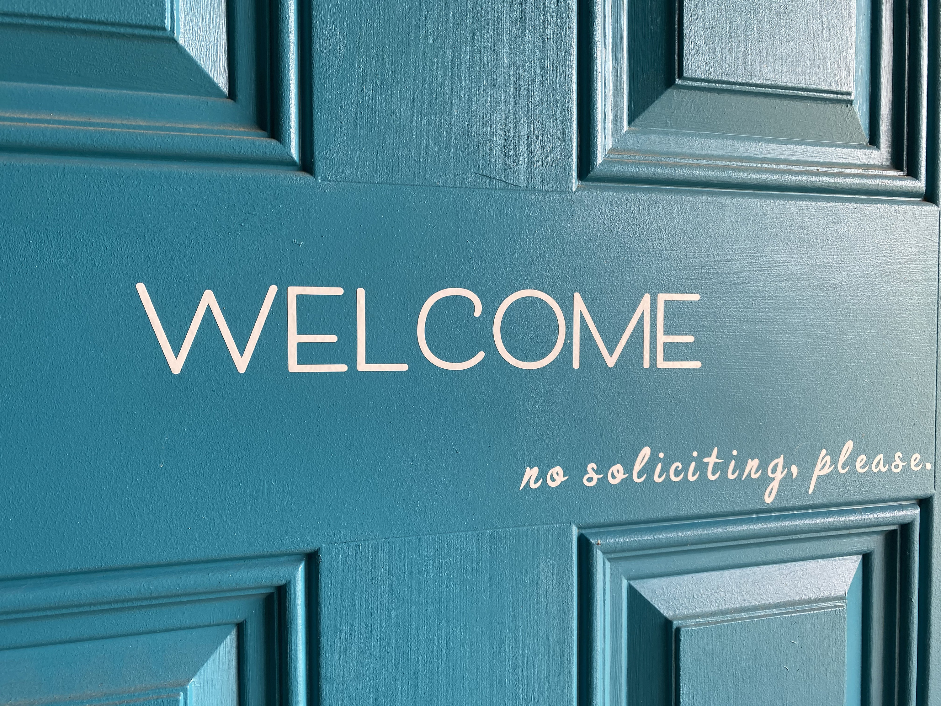 Welcome Door Decal Front Door Decal Wall Decor Vinyl Lettering Welcome ...
