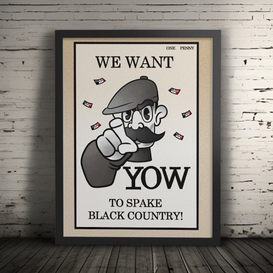 Black Country Dialect Poster A4 Print Yamyam, Slang, Dudley, West ...