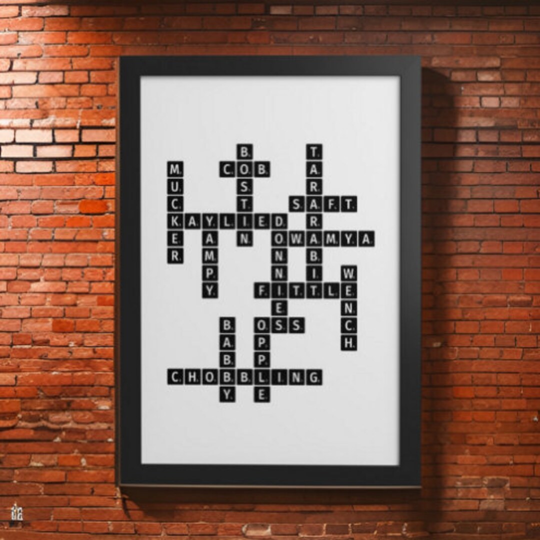 Black Country Scrabble A4 Poster/ Print Black Country Dialect. Black ...