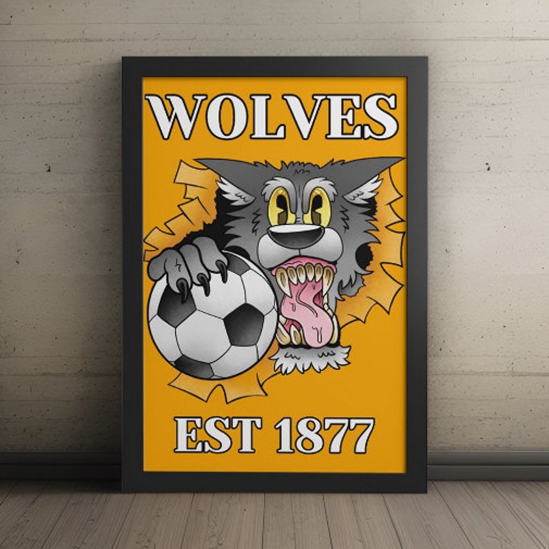 Wolves Football Club Football Poster/print. A4. Wolves Est 1877 - Etsy