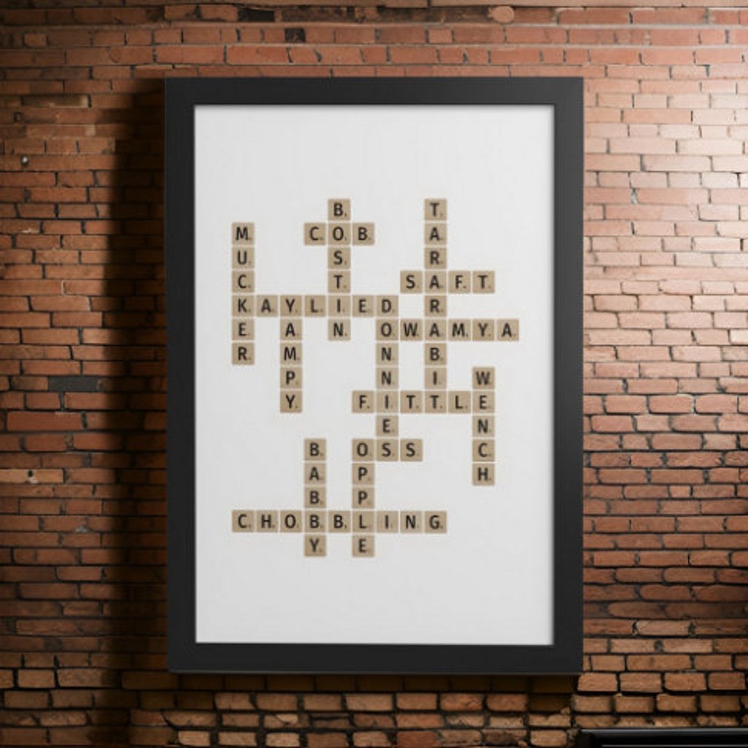 Black Country Scrabble A4 Poster/ Print Black Country Dialect. Beige ...