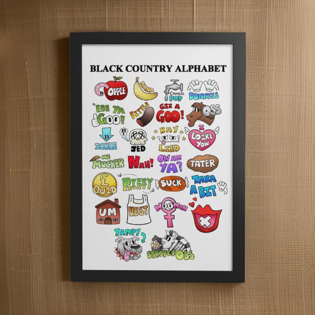 Black Country Alphabet A4 Poster/ Print Black Country Dialect. - Etsy