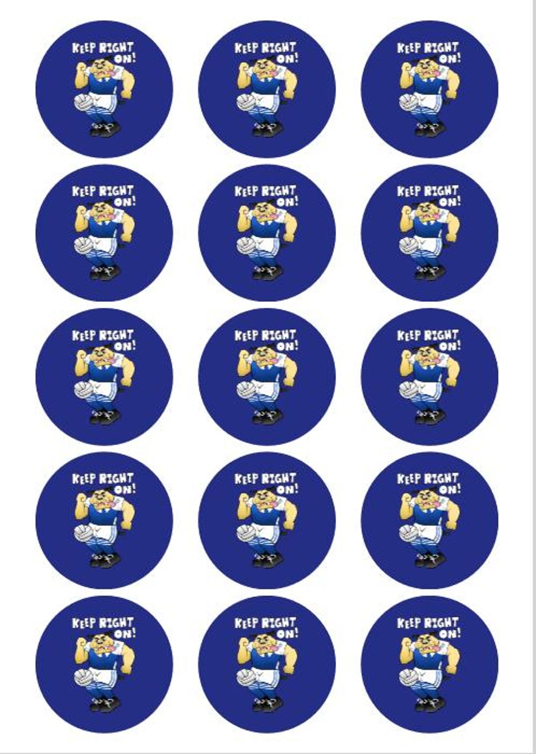 Birmingham City Football Stickers. Keep Right On 15 Stickers per Sheet ...