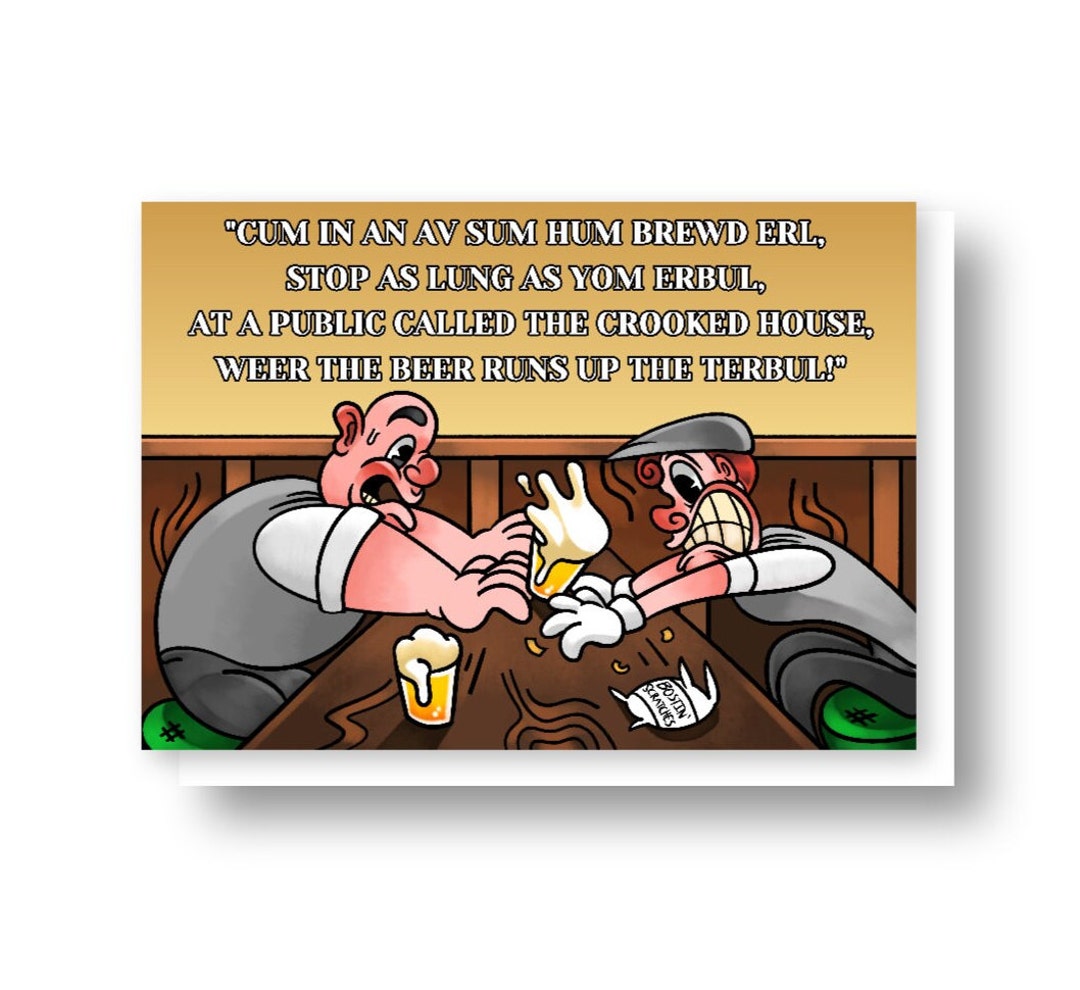 The Crooked House. Blank Card. Black Country Dialect Poem. - Etsy