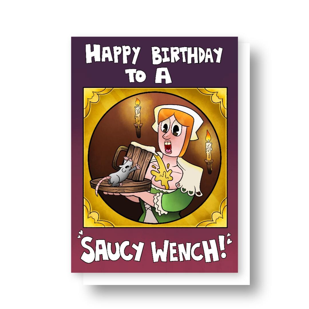 Happy Birthday to a Saucy Wench Birthday Card. Black Country Dialect ...
