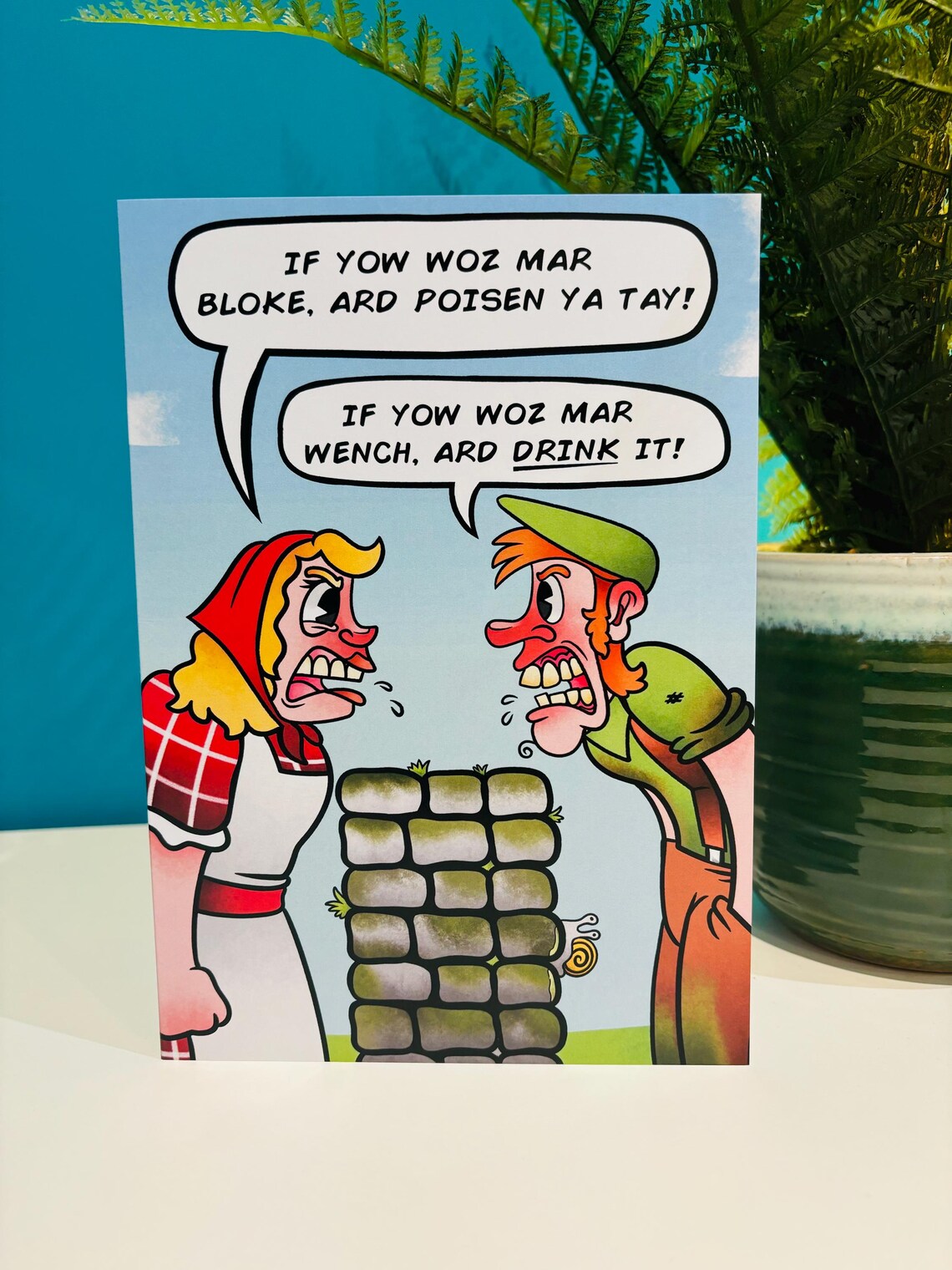 If Yow Woz Mar Bloke Joke Card. Blank Inside. Black Country Dialect. - Etsy
