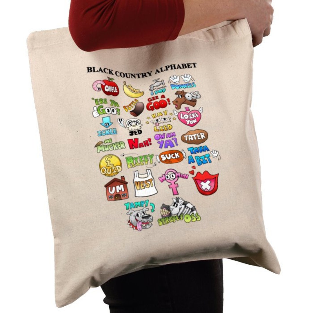Black Country Alphabet Tote/shopping Bag - Etsy