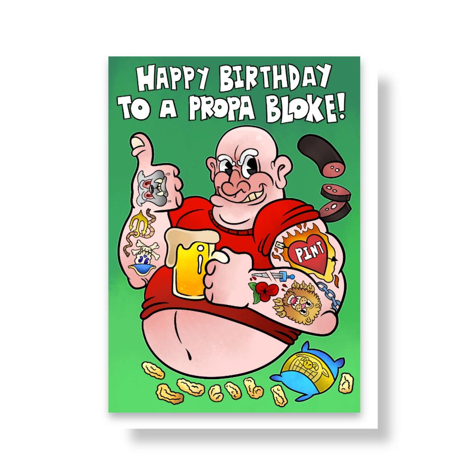 Happy Birthday to a Propa Bloke. Size A5 Birthday Card. Black Country ...