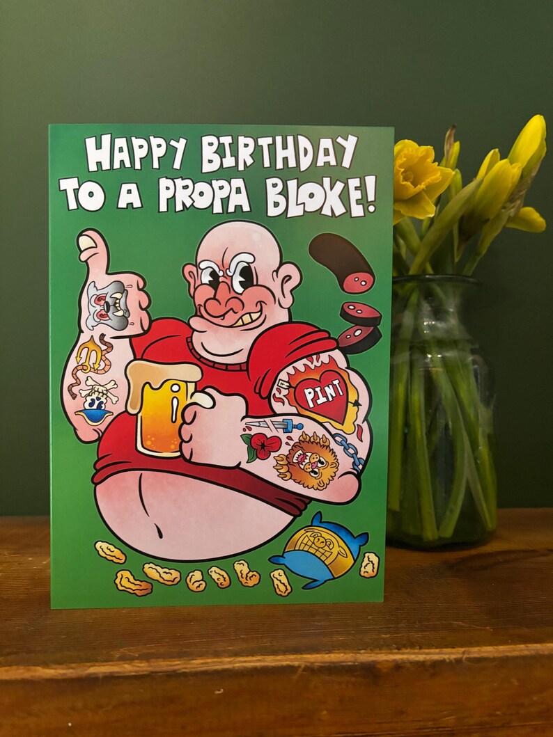Happy Birthday to a Propa Bloke. Size A5 Birthday Card. Black Country ...