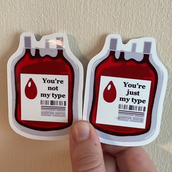 Blood Type Stickers - Etsy