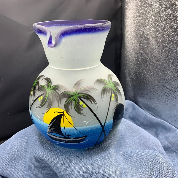 Hand Painted Pitcher - Etsy