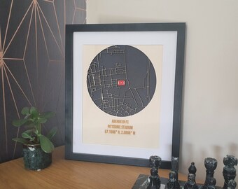 Football Stadium Map Wall Art - Etsy UK