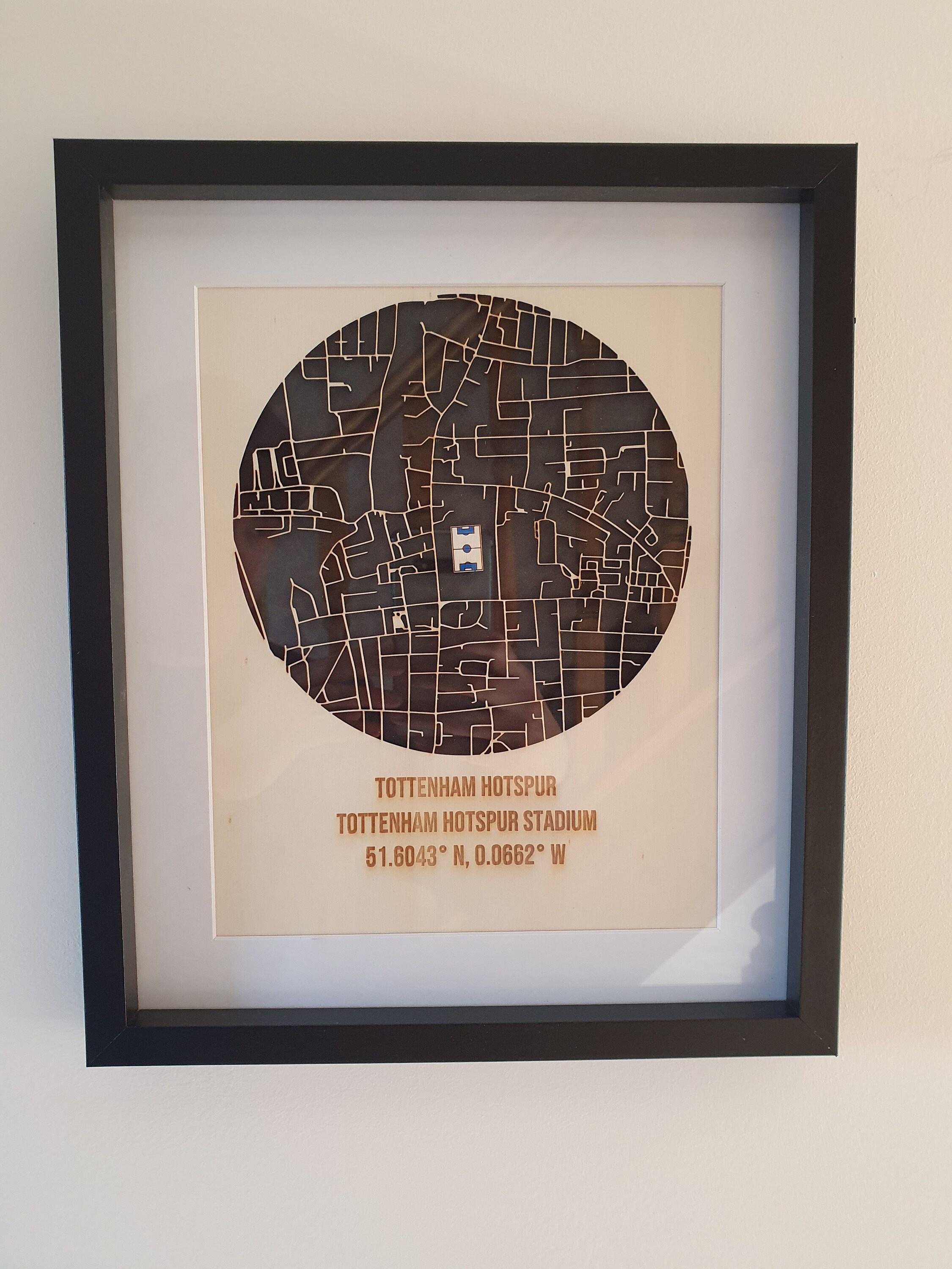 Wooden Tottenham Hotspur Stadium 3D Map Tottenham Hotspur Map Wood Cut ...