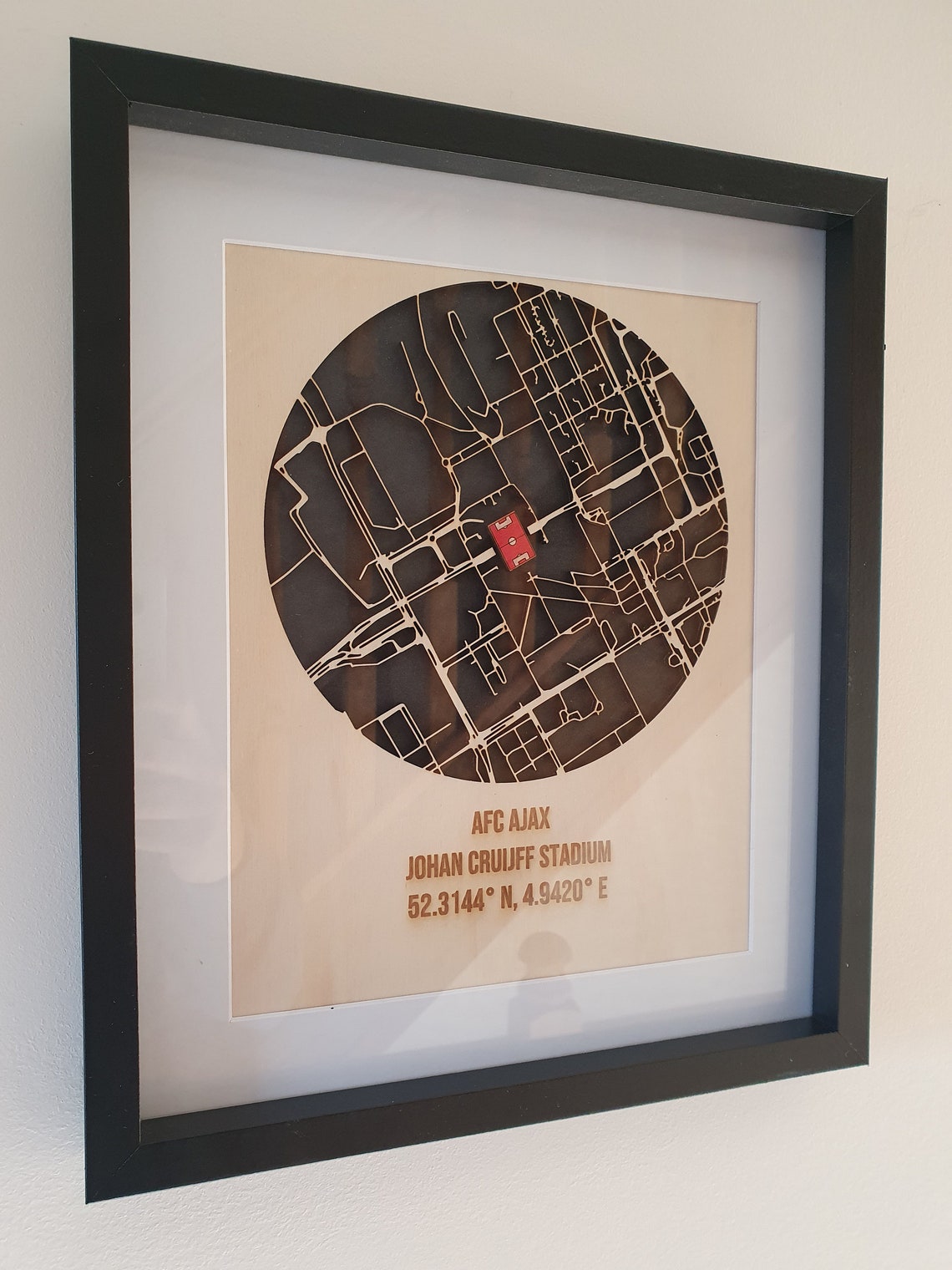 Wooden Johan Cruijff Arena 3D Map AFC Ajax Map Wood Cut - Etsy