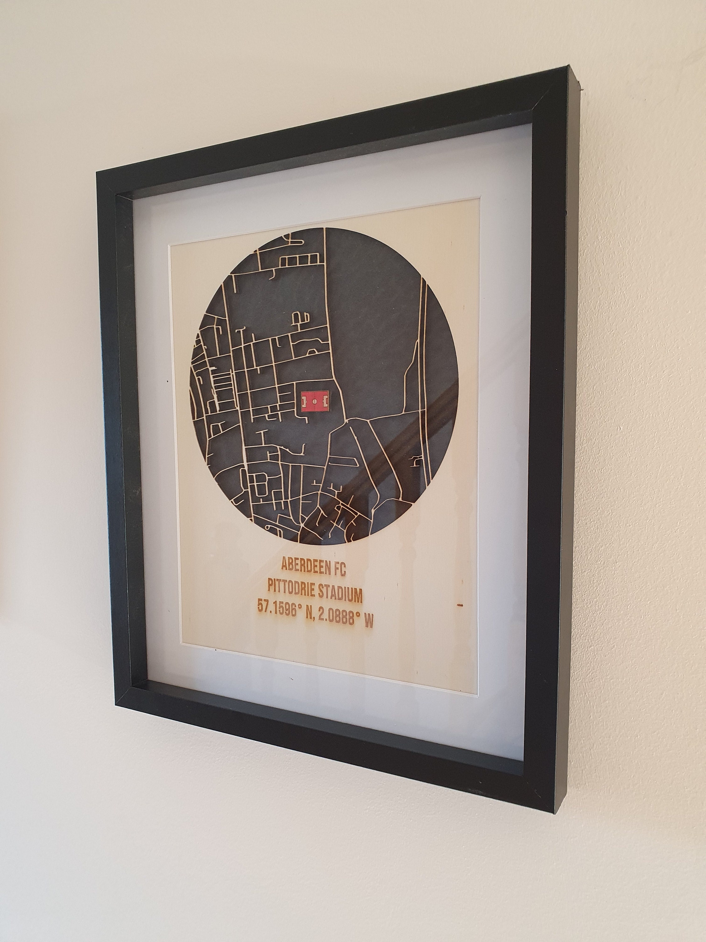 Wooden Pittodrie Stadium 3D Map Aberdeen FC Map Wood Cut - Etsy UK