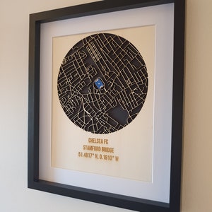 Wooden Stamford Bridge 3D Map Chelsea FC Map Wood Cut Football Stadium ...