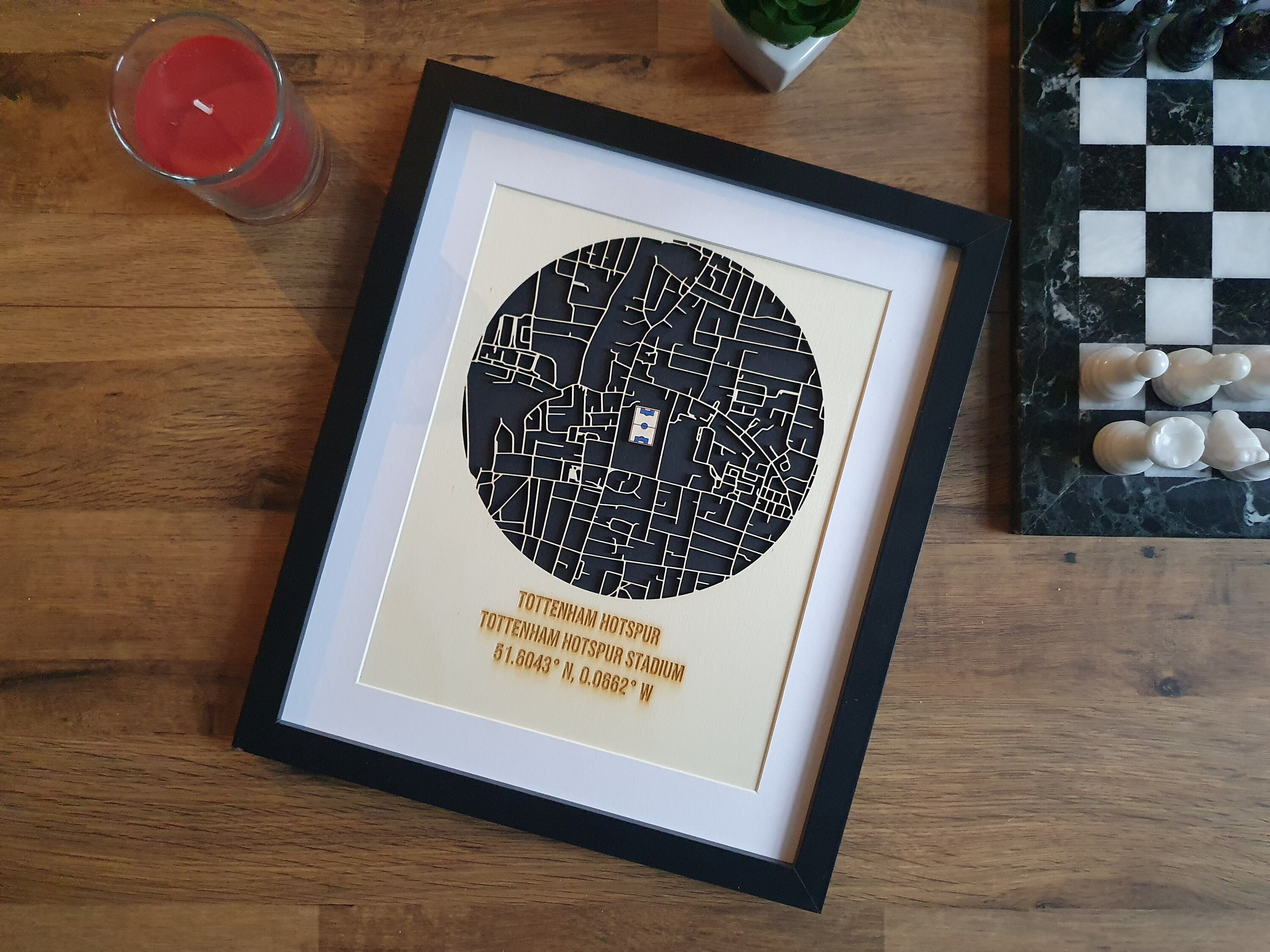 Wooden Tottenham Hotspur Stadium 3D Map Tottenham Hotspur Map Wood Cut ...