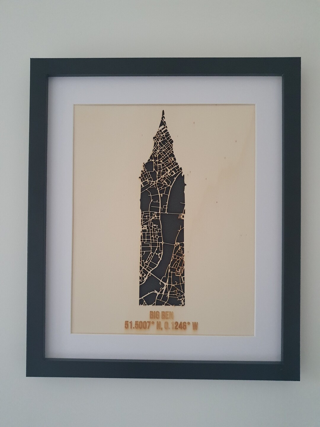 Wooden Big Ben Map London City 3D Map Wood Cut Landmark Maps - Etsy
