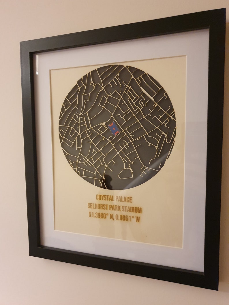 Wooden Selhurst Park Stadium 3D Map Crystal Palace Map | Etsy