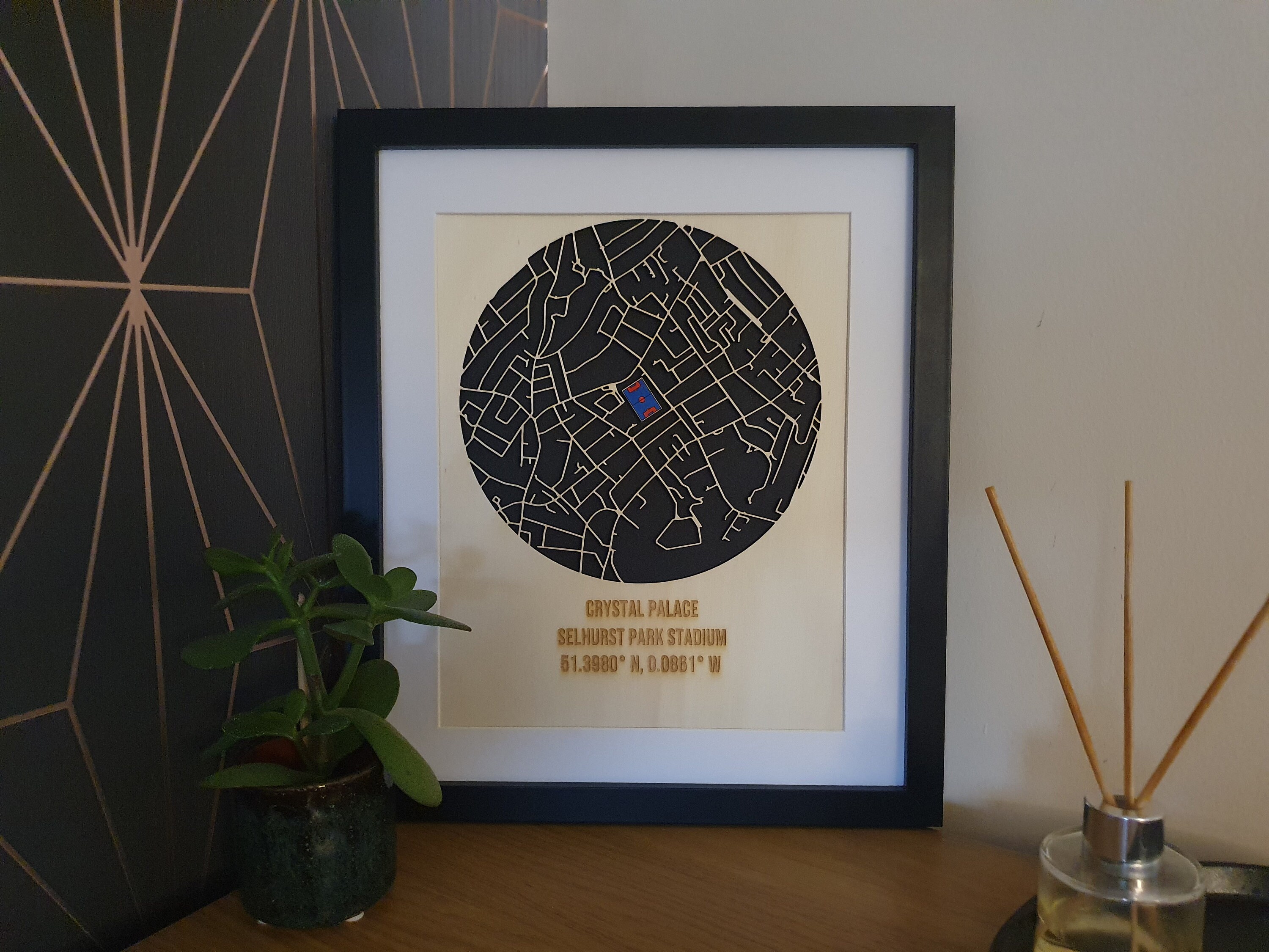 Wooden Selhurst Park Stadium 3D Map Crystal Palace Map Wood Cut ...