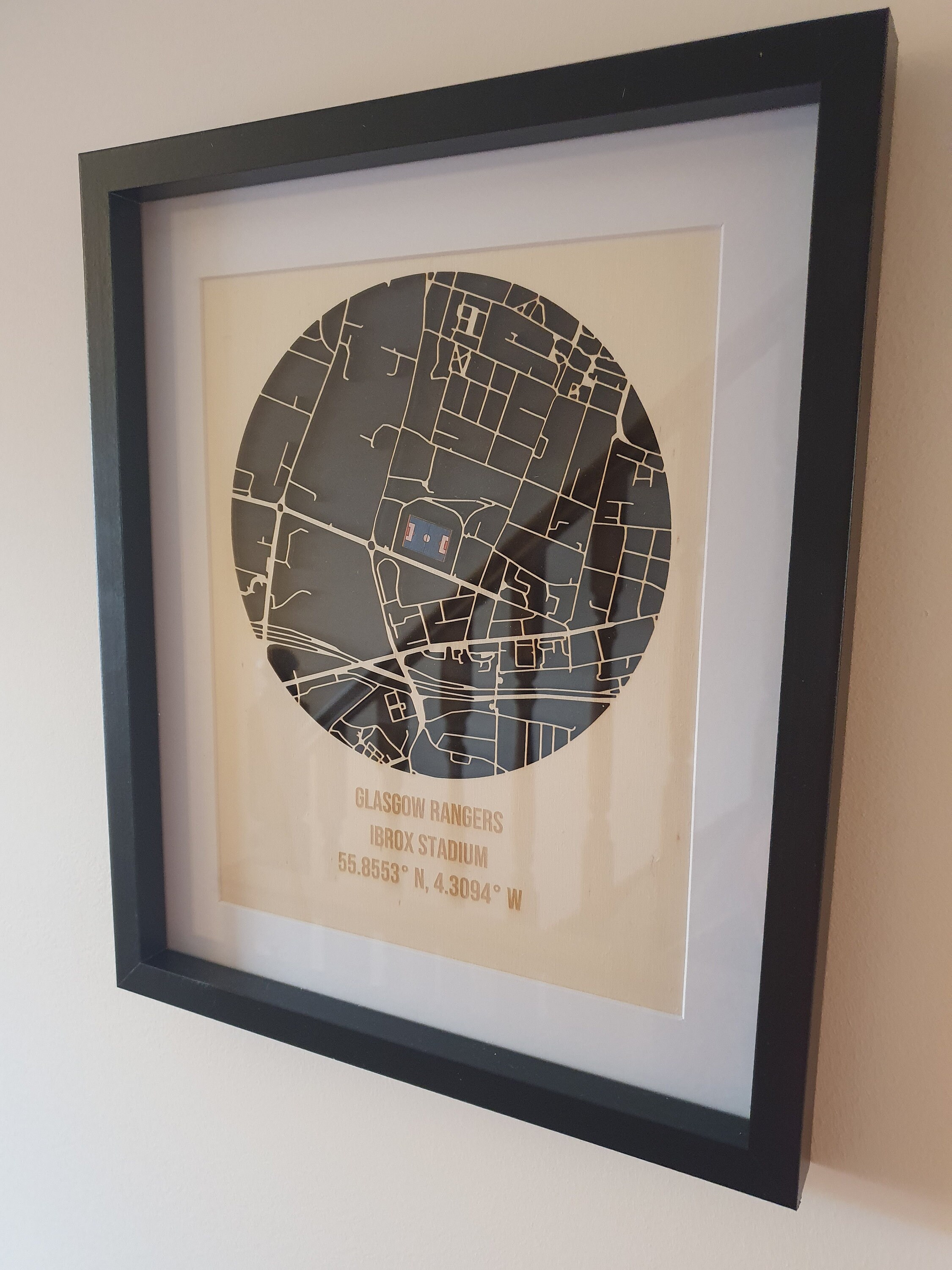 Wooden Ibrox Map Glasgow Rangers FC Map Wood Cut Football - Etsy UK