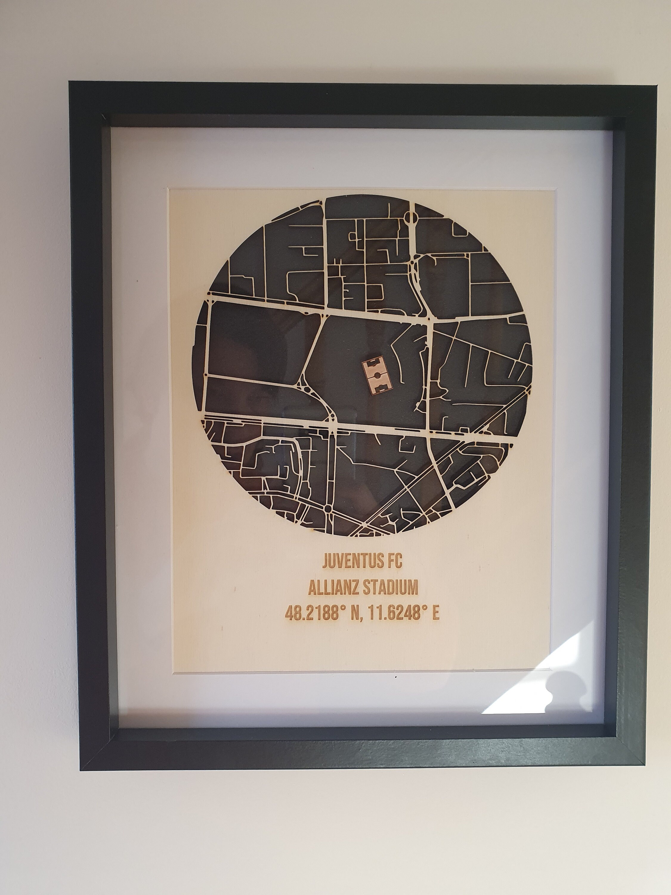 Wooden Allianz Stadium Map Juventus FC Map Wood Cut - Etsy UK