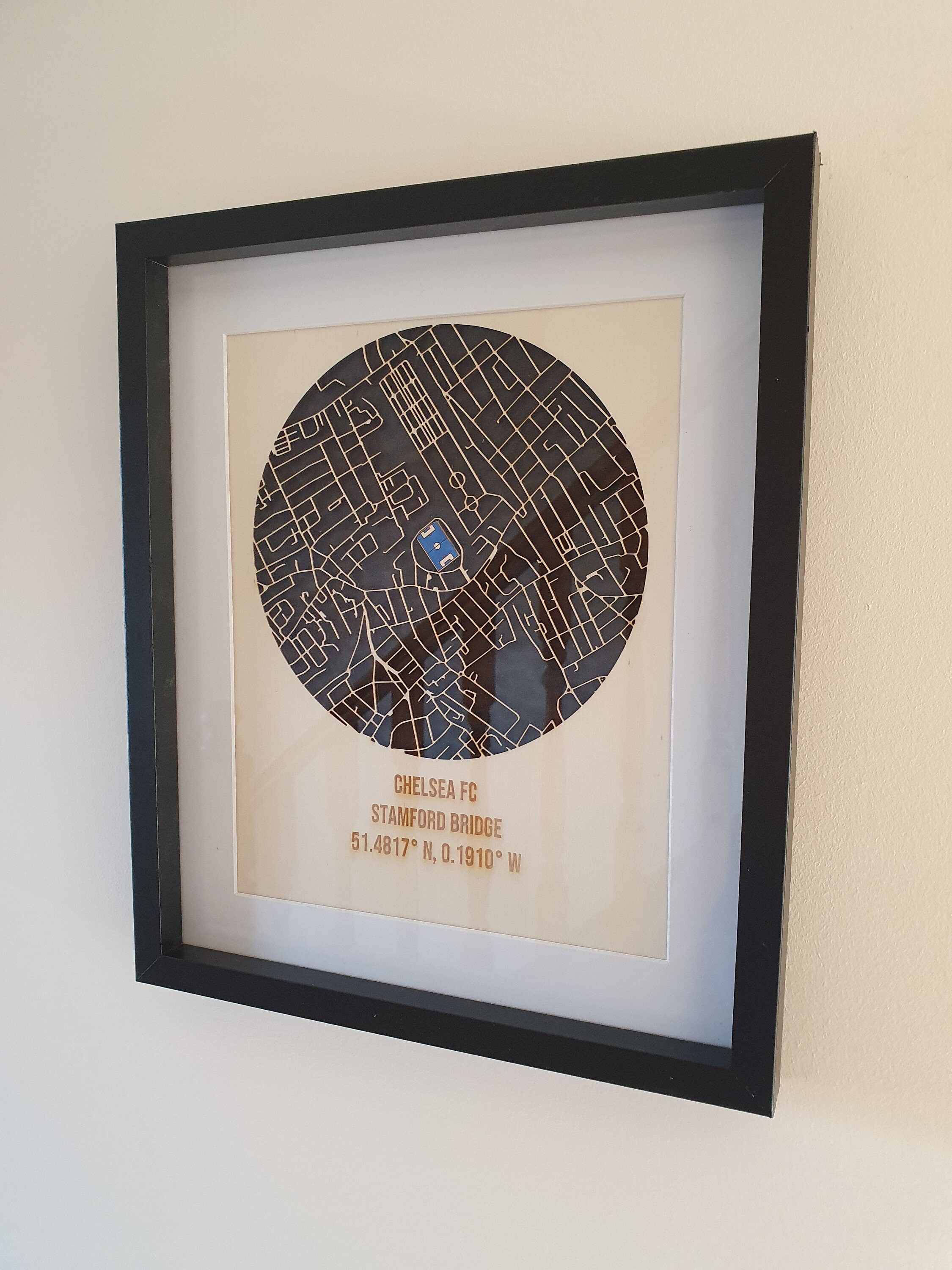 Wooden Stamford Bridge 3D Map Chelsea FC Map Wood Cut Football Stadium ...