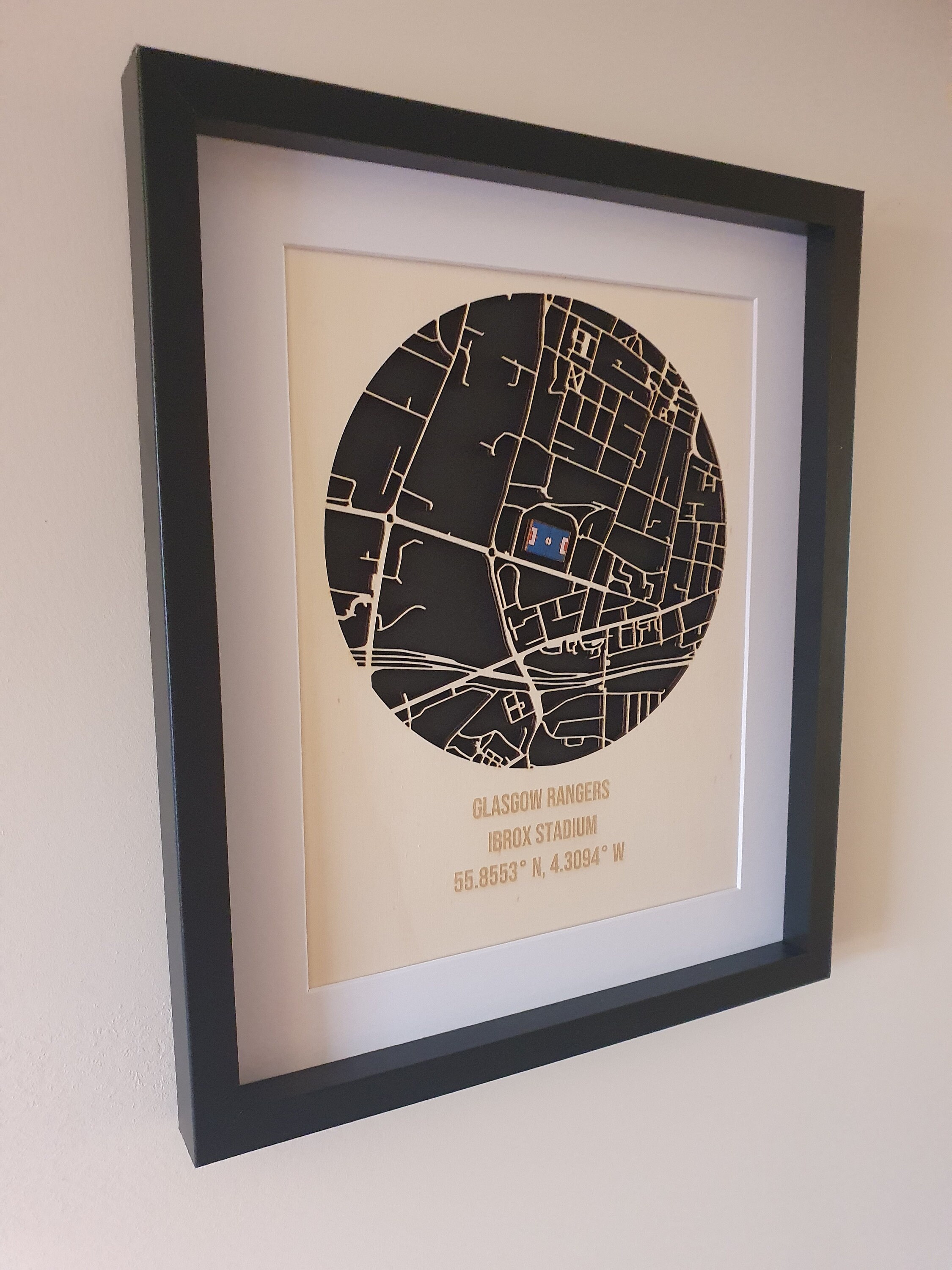 Wooden Ibrox Map Glasgow Rangers FC Map Wood Cut Football - Etsy UK