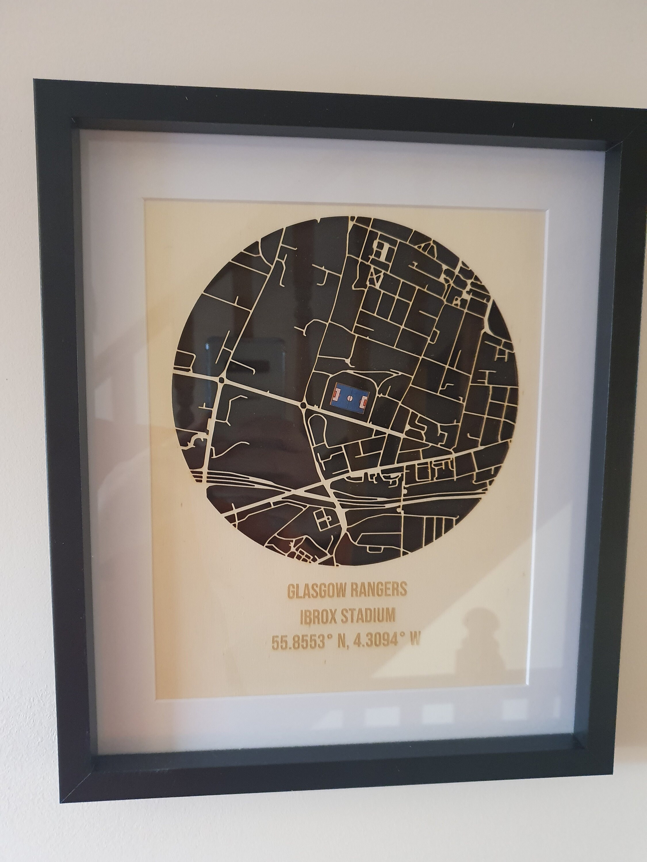 Wooden Ibrox Map Glasgow Rangers FC Map Wood Cut Football - Etsy UK