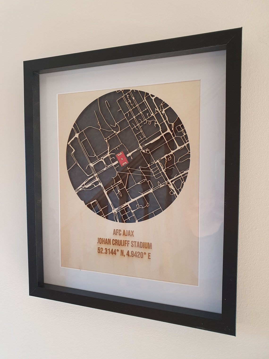 Wooden Johan Cruijff Arena 3D Map AFC Ajax Map Wood Cut - Etsy