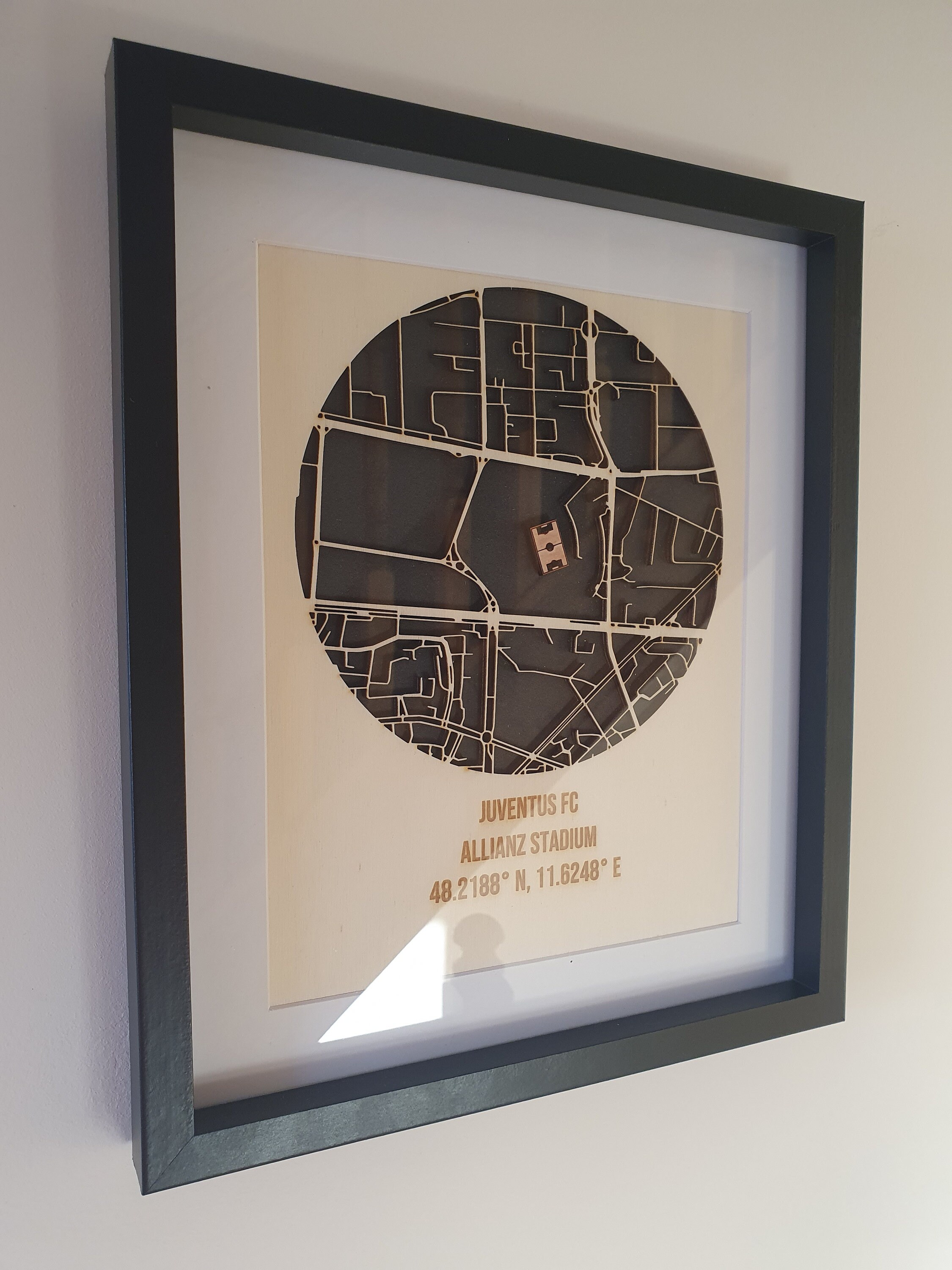 Wooden Allianz Stadium Map Juventus FC Map Wood Cut - Etsy
