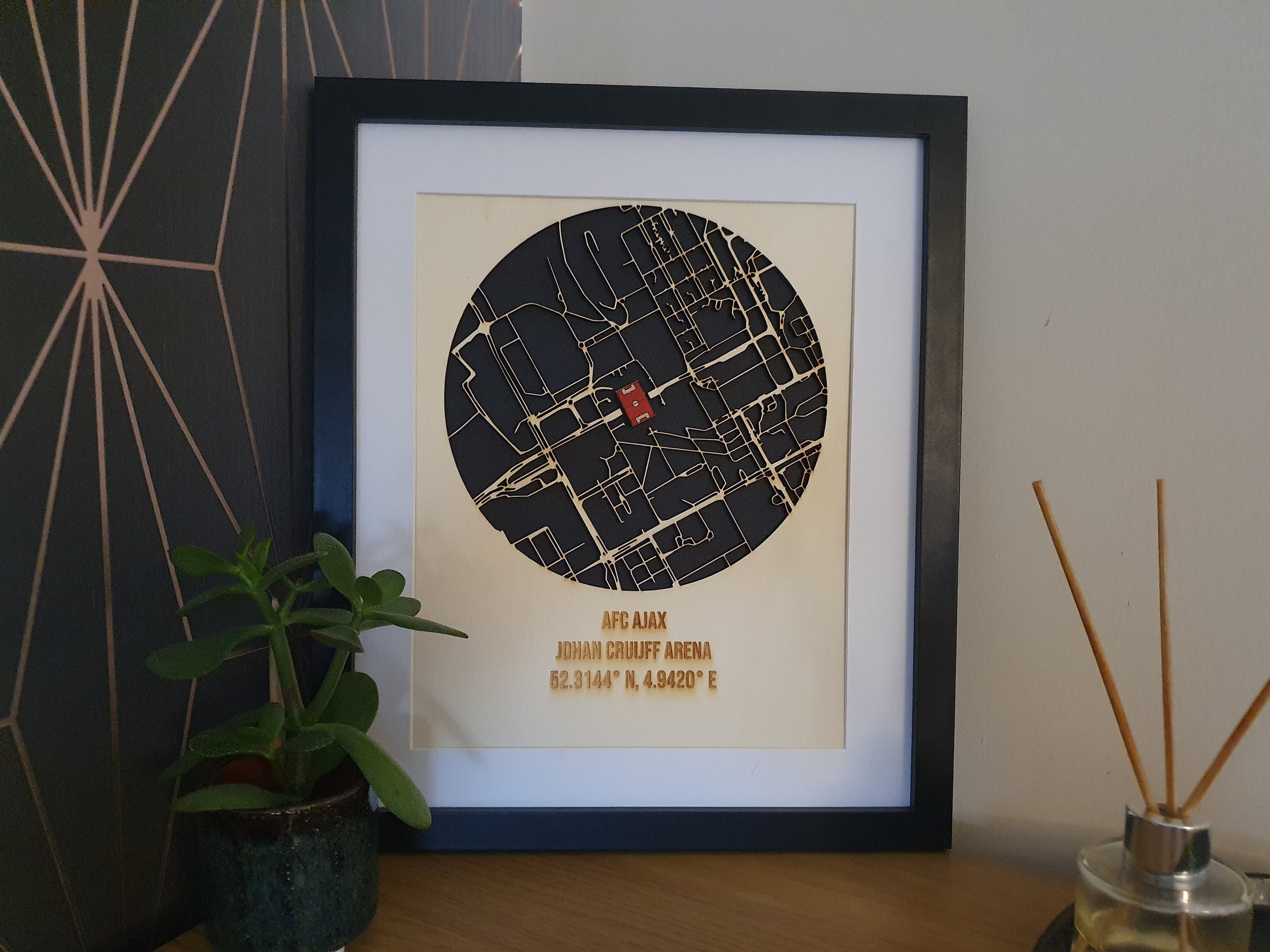 Wooden Johan Cruijff Arena 3D Map AFC Ajax Map Wood Cut Football ...