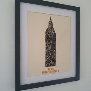Wooden Big Ben Map London City 3D Map Wood Cut Landmark - Etsy