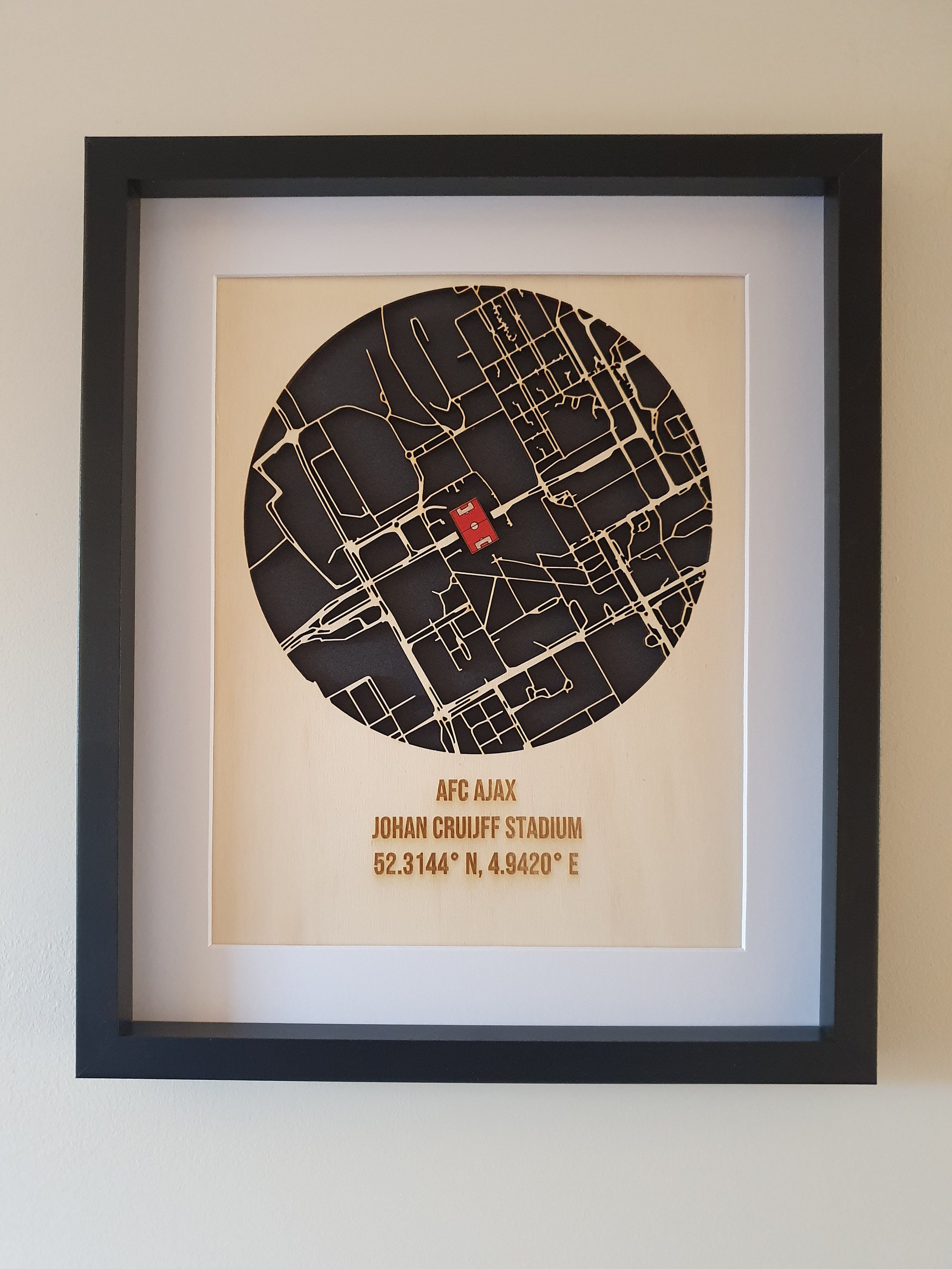 Wooden Johan Cruijff Arena 3D Map AFC Ajax Map Wood Cut - Etsy