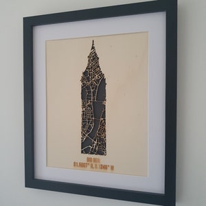 Wooden Big Ben Map London City 3D Map Wood Cut Landmark Maps - Etsy