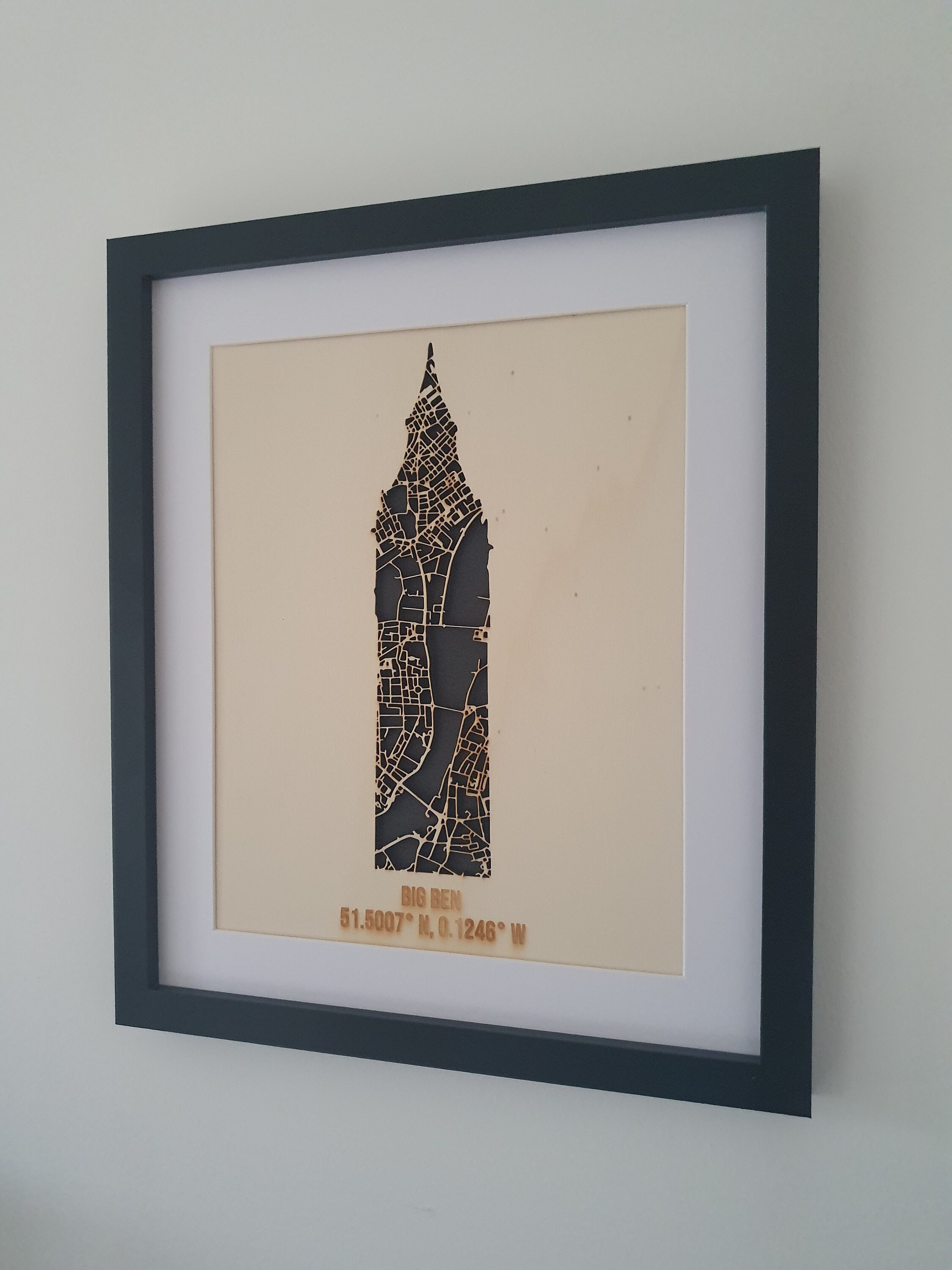 Wooden Big Ben Map London City 3D Map Wood Cut Landmark Maps - Etsy