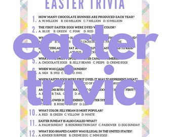 Easter Trivia Game, Easter Jeopardy, Easter Seniors Game, Easter School ...