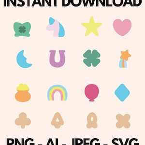 Lucky Charms, PNG SVG Pdf, Digital Download, Cricut, Silhouette, DIY ...