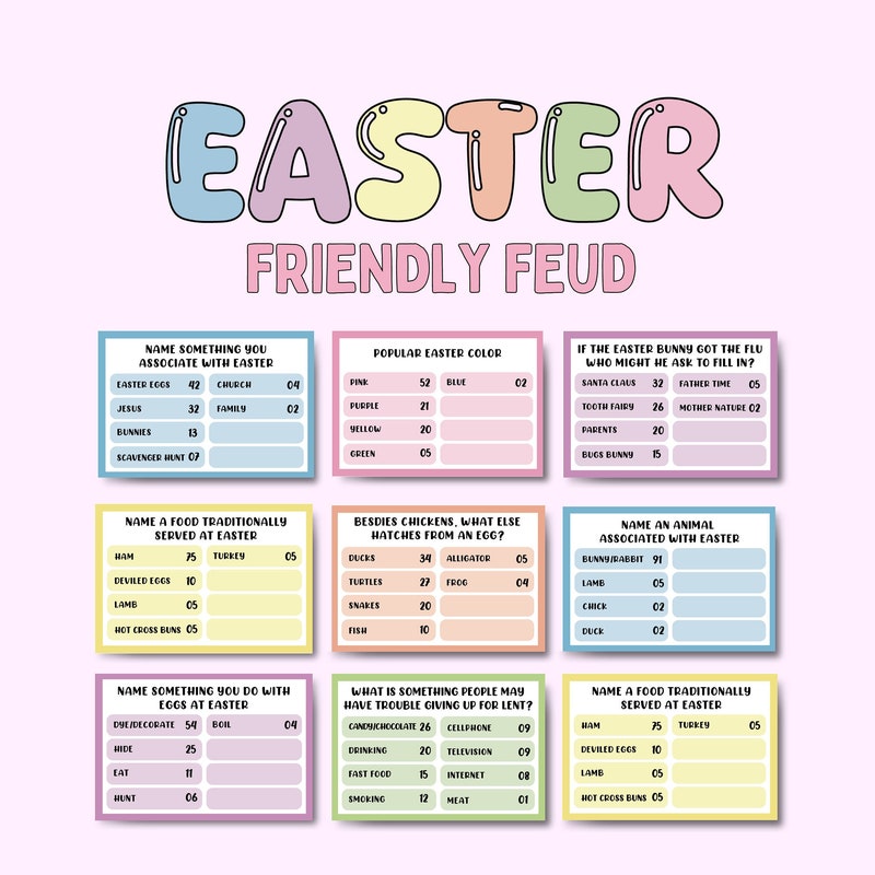 Easter Family Feud - Etsy