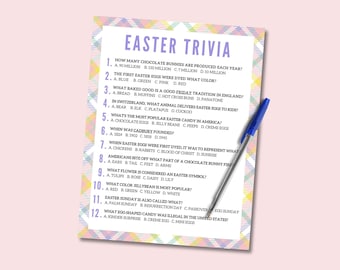 Easter Trivia Game, Easter Jeopardy, Easter Seniors Game, Easter School ...
