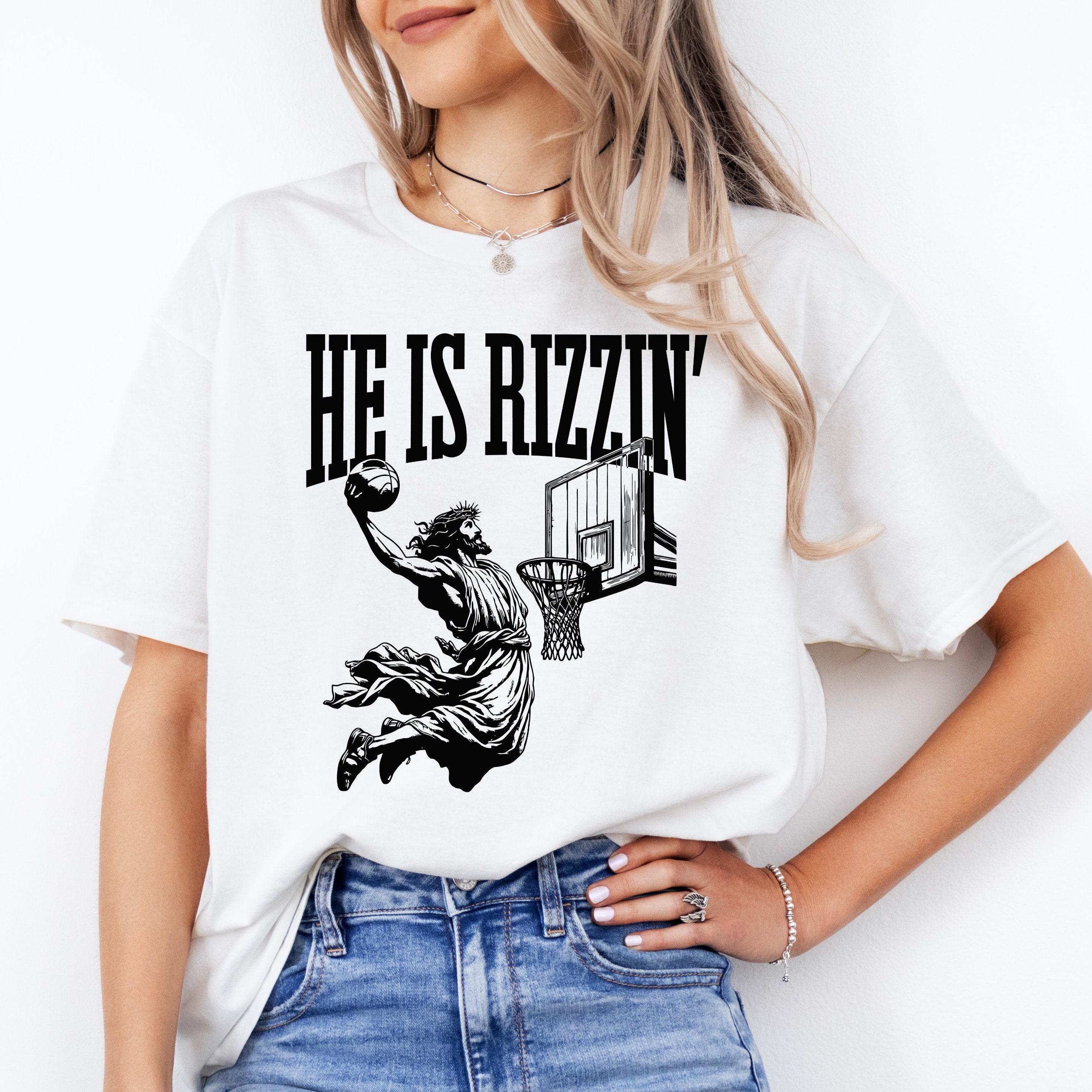 He is Rizzin SVG, Funny Jesus SVG, Humor Easter, Christian Easter, He ...