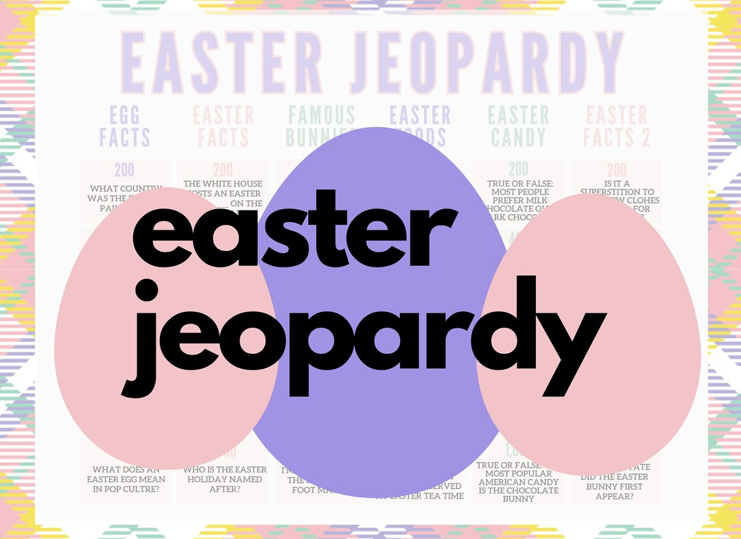 Easter Trivia Game, Easter Jeopardy, Easter Seniors Game, Easter School ...