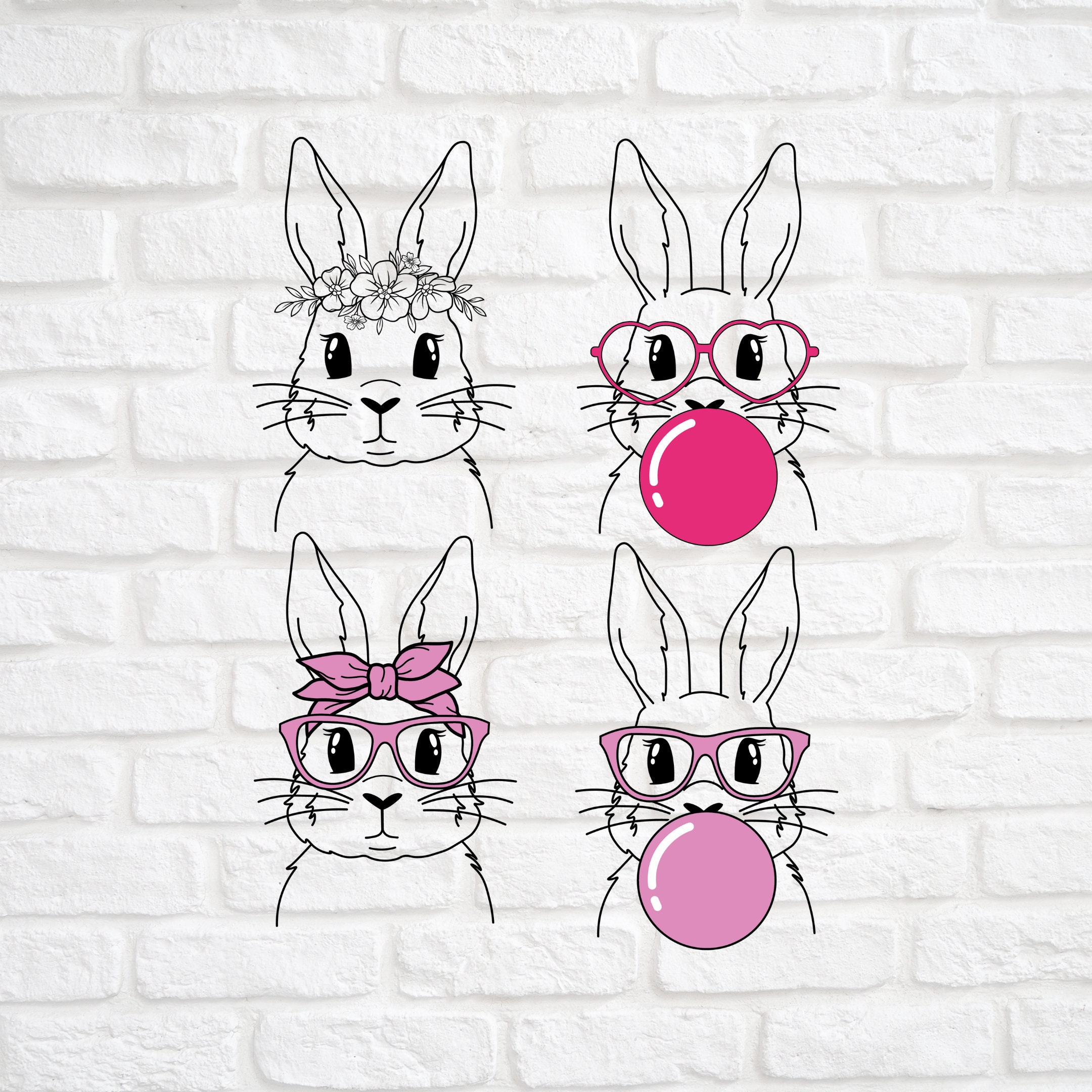 Easter Bunny Face Svg, Easter Bunny Glasses, Easter Bunny, Bunny ...