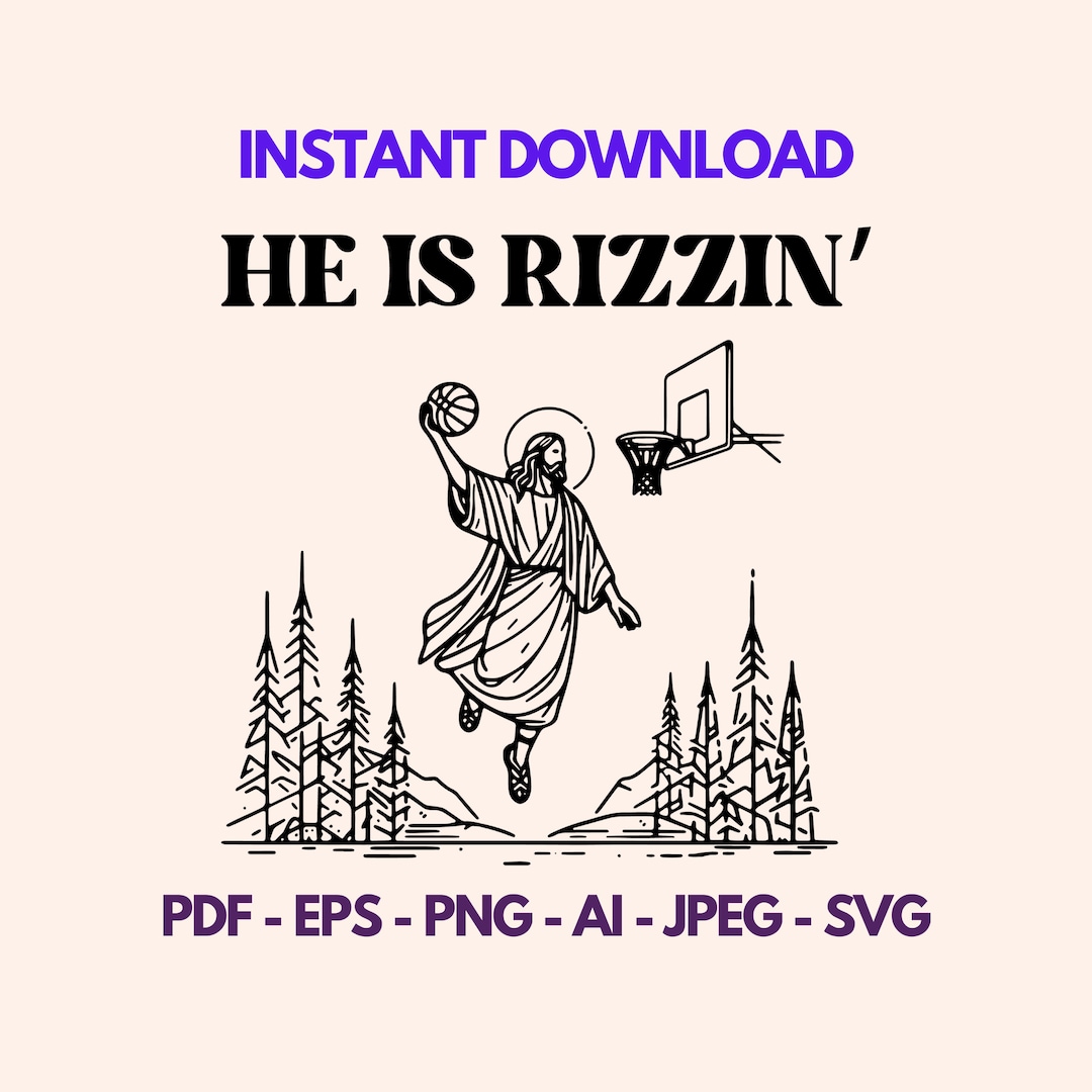 He is Rizzin' SVG, Funny Jesus SVG, Christian Easter, Easter Gift ...