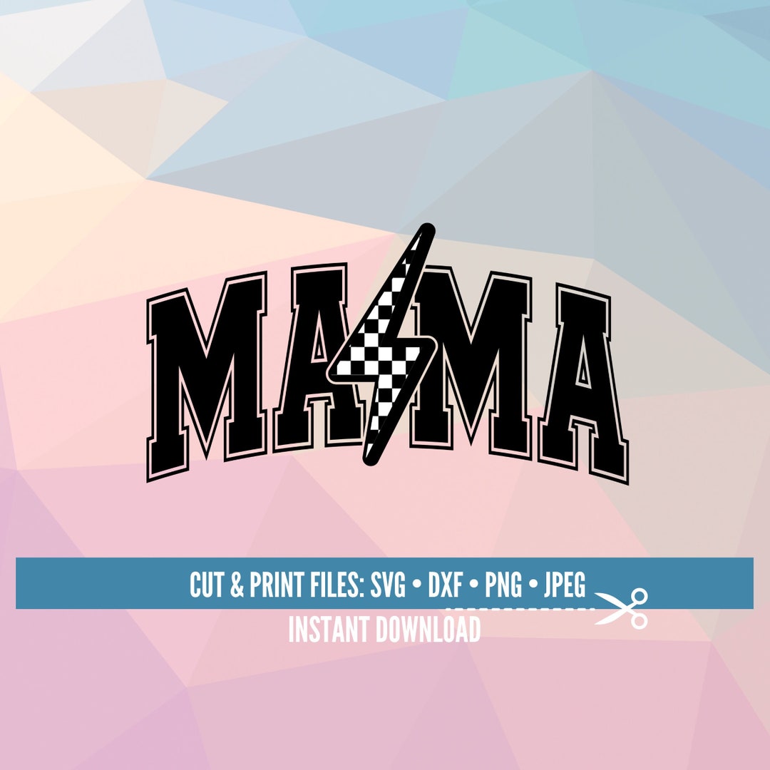 Mama Lightning Bolt Svg Png, Mother's Day Svg Png, Mama Svg, Mama Png ...
