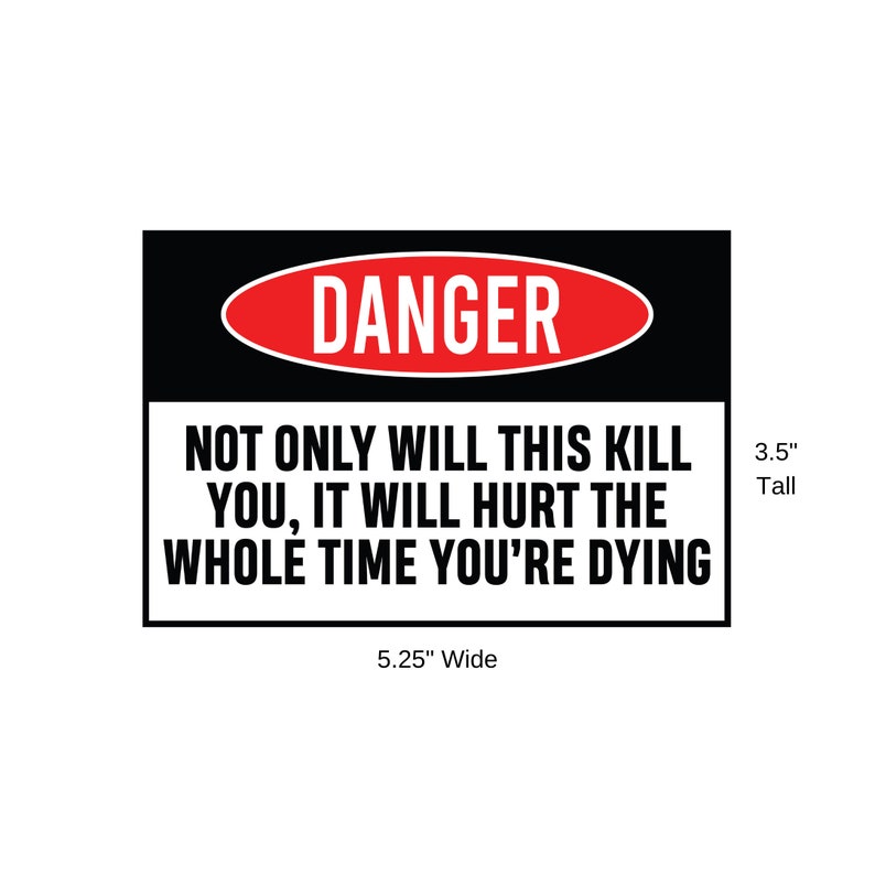 Warning Stickers, Danger Stickers, Funny, Decals, Non-compliance, OSHA ...