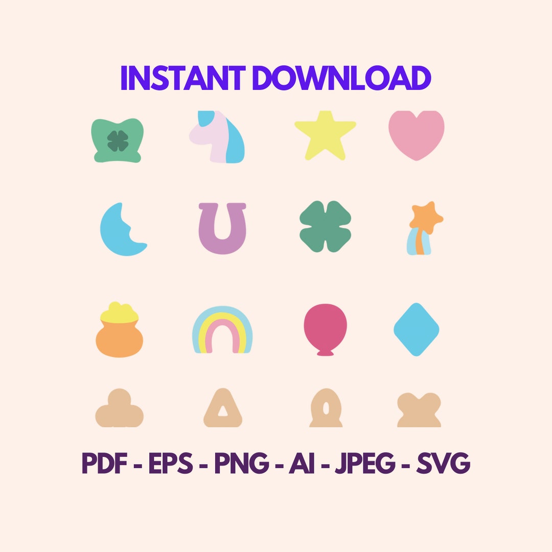 Lucky Charms, PNG SVG Pdf, Digital Download, Cricut, Silhouette, DIY ...