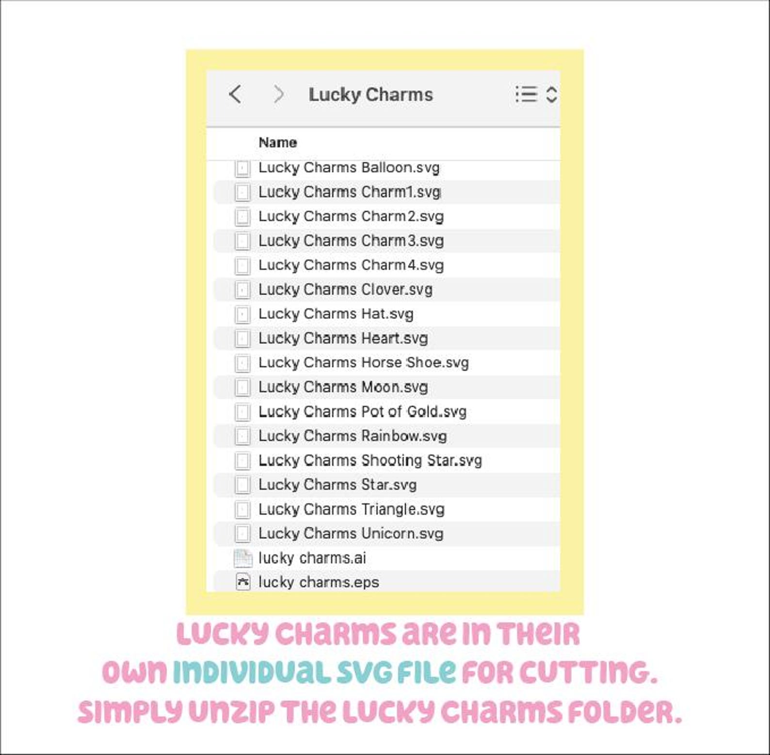 Lucky Charms, PNG SVG Pdf, Digital Download, Cricut, Silhouette, DIY ...