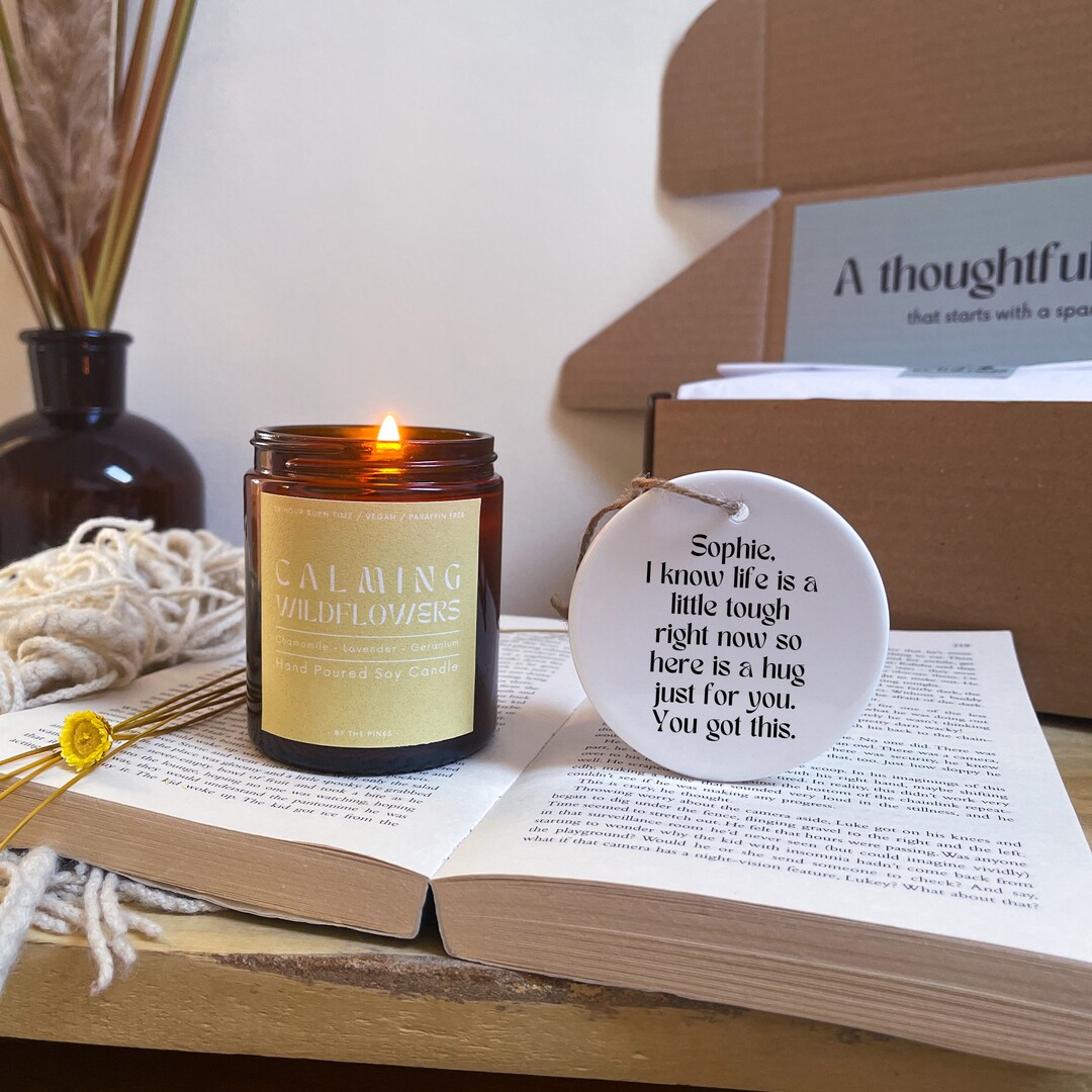 Sending Hugs Candle Gift Set, Sending a Hug Gift, Thinking of You Gift ...